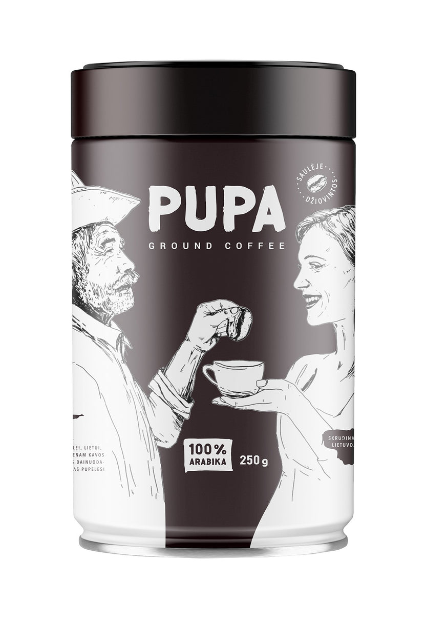 PUPA, 250g,Ground coffee, in a tin can – Kafijas Banka